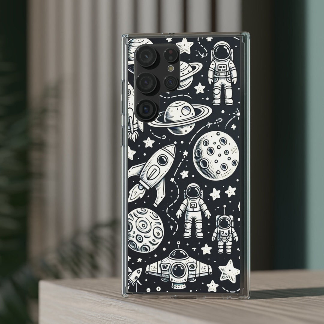 Cute Space Planets Astronaut Phone Case for Samsung Galaxy S24 S23 S22 ...