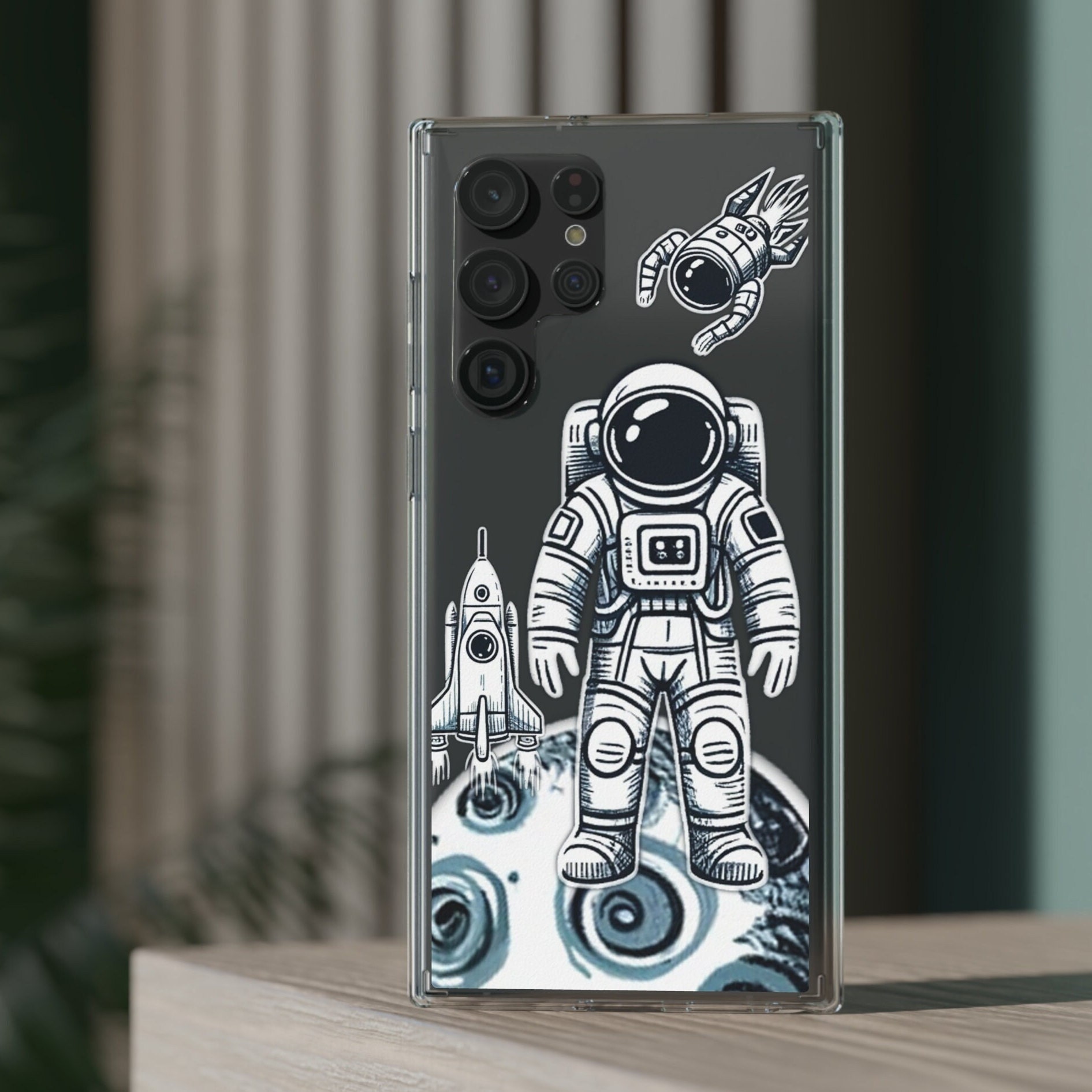 Cute Space Planets Astronaut Phone Case for Samsung Galaxy S24 S23 S22 ...