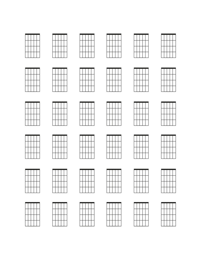 Blank Chord Charts for Guitar , Download and Print, Standard U.S ... Blank Chord Charts for Guitar , Download and Print, Standard U.S ...
