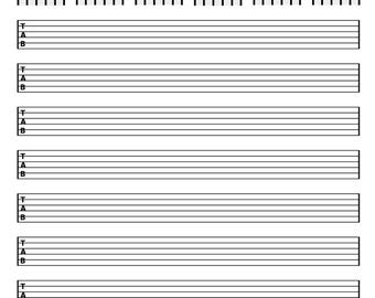 Blank Chord Charts for Guitar , Download and Print, Standard U.S ...