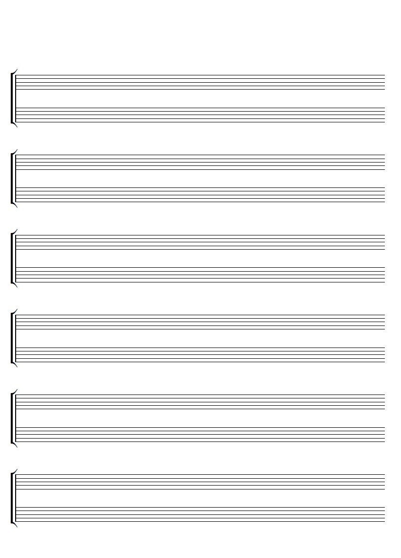 Printable Blank Music Sheet, A4/letter Size, 30 Templates, Treble, Bass ...