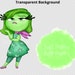 Disgust From Inside Out Watercolor Clipart Set, Cute Cartoon, PNG, High ...