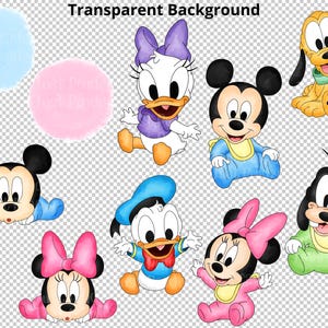 Baby Cartoon Animal Friends Watercolor Clipart Set | Cute Retro Mice ...