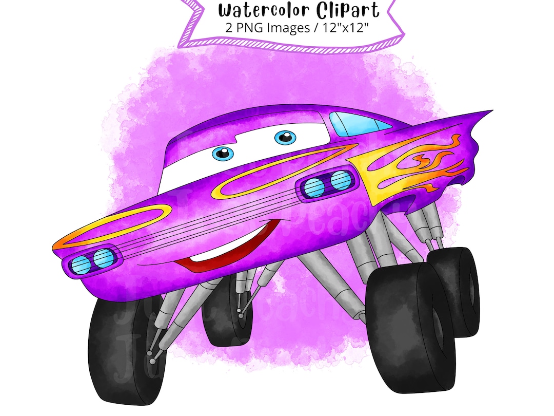 Ramone From Cars Movie, Watercolor Clipart, Cute Cartoon, Cars PNG ...