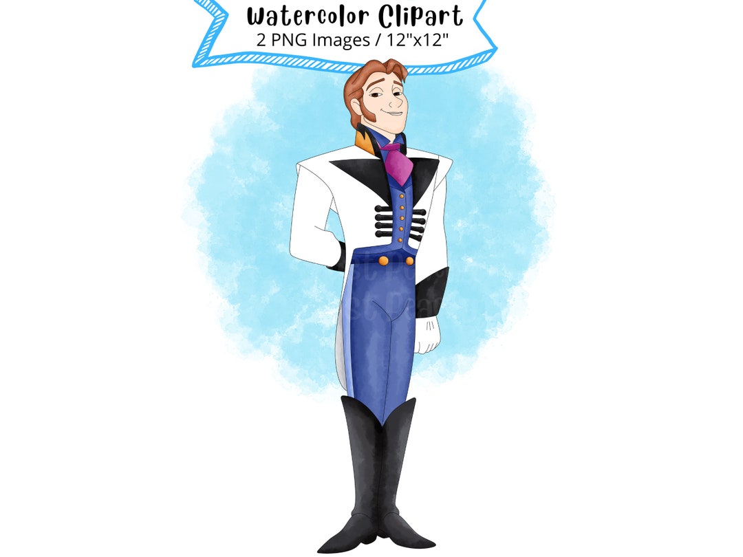 Hans From Frozen Hand Drawn Watercolor Clipart, PNG, High Resolution ...