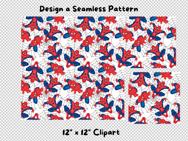 Spider-man Seamless Pattern, Superhero Design, Digital Download, High ...