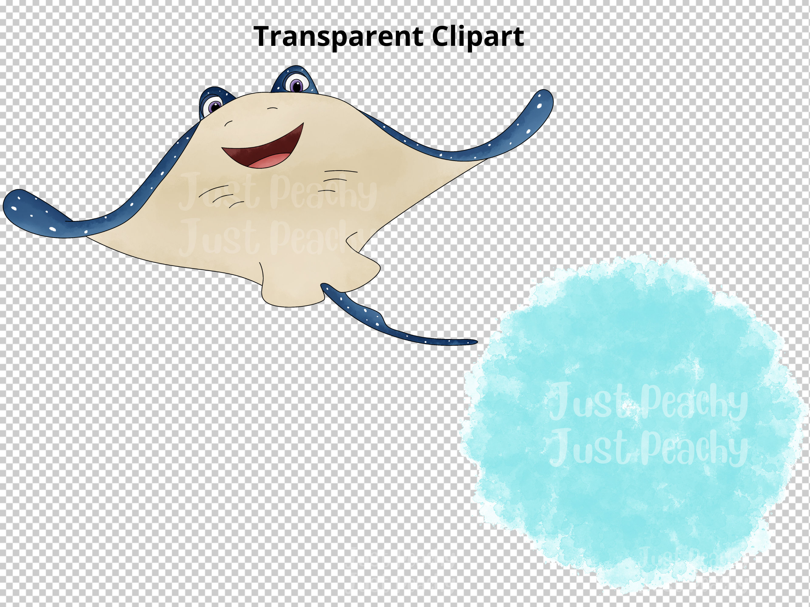 Mr Ray From Finding Nemo Watercolor Clipart, Cute Cartoon, Dory, Under the Sea PNG, Ocean ...