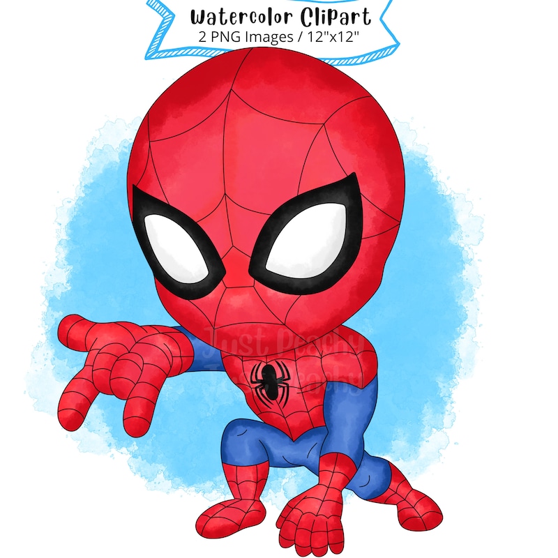 Cute Spiderman Clipart - Etsy