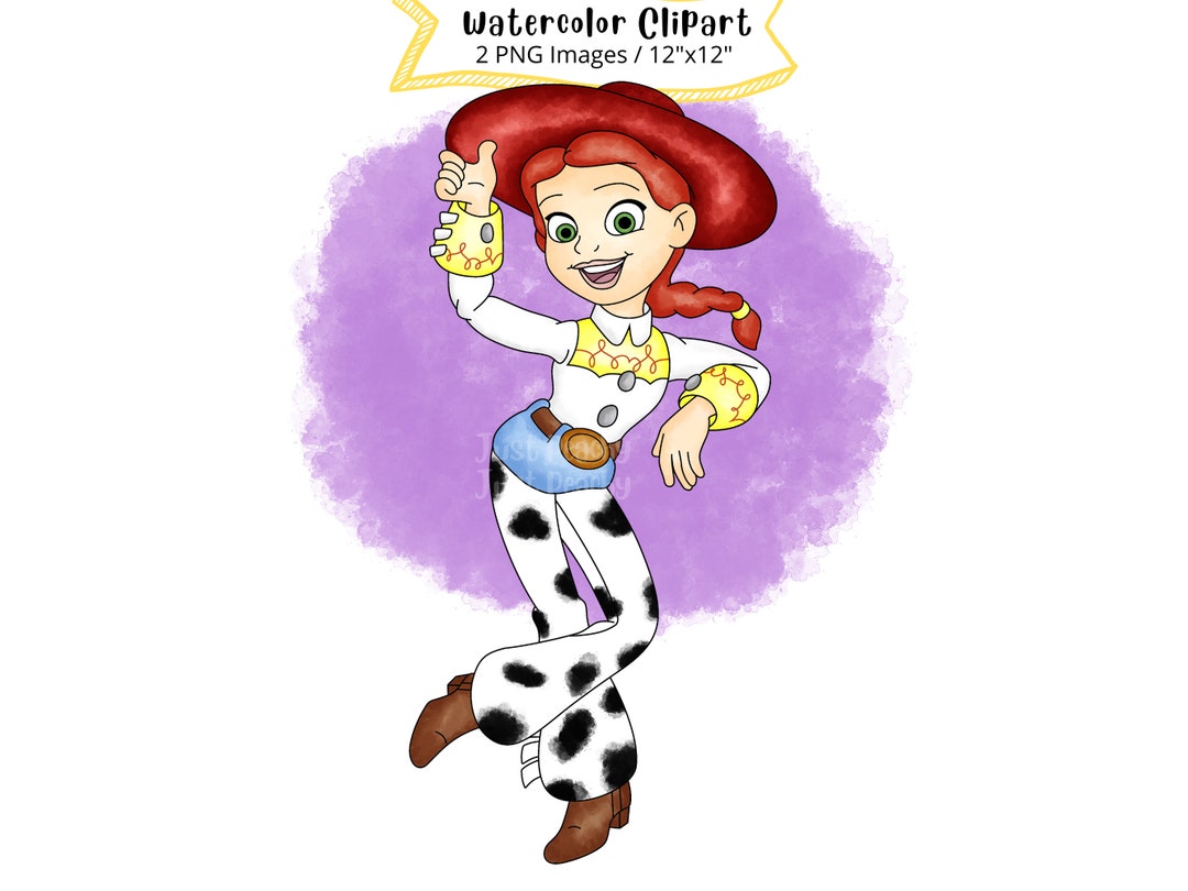 Jessie Toy Story Watercolor Clipart: Cartoon Illustration (PNG) - Etsy