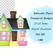 House From UP Hand Drawn Watercolor Clipart, PNG, High Resolution ...