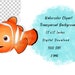 Nemo From Finding Nemo Watercolor Clipart, Cute Cartoon, Dory, Under ...