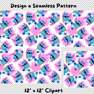 Stitch Seamless Pattern, Lilo and Stitch, Digital Download, Cute ...