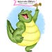 Louis the Alligator Watercolor Clipart, Princess and the Frog (digital ...