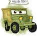 Sarge Cars Movie Watercolor Clipart: Cartoon PNG (instant Download) - Etsy
