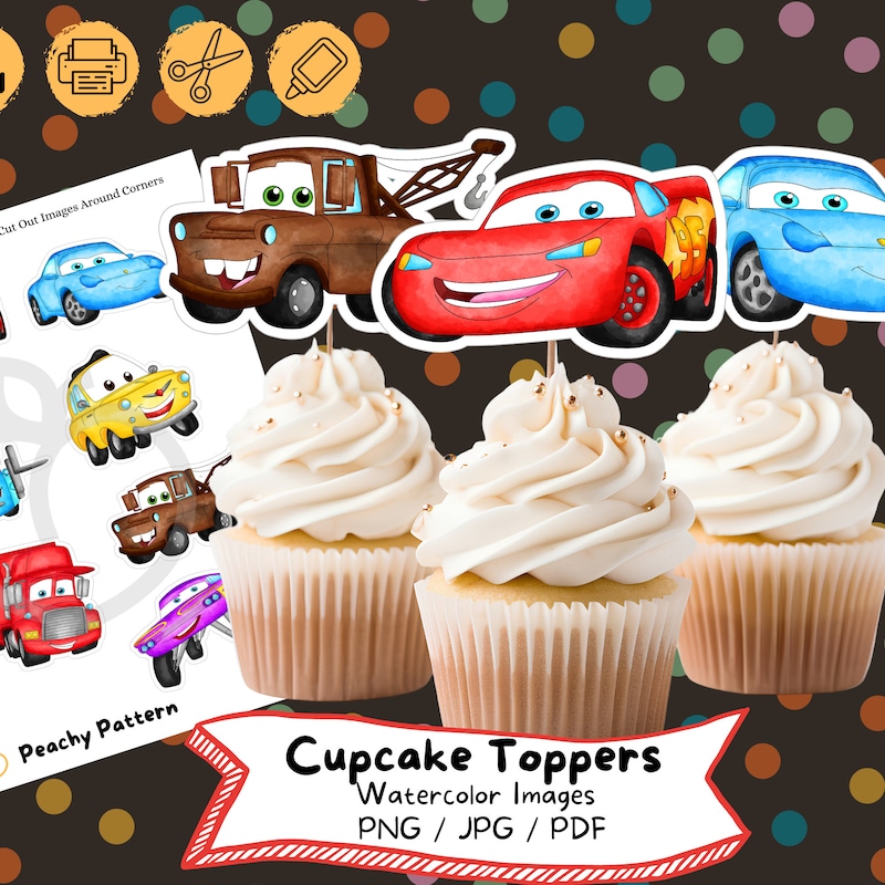 Disneys Cars Cake Topper - Etsy