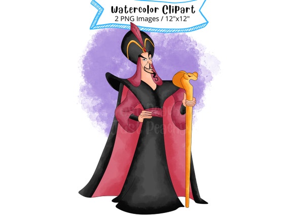 Jafar Snake Aladdin Jafar From Aladdin Hand Drawn Watercolor Clipart,