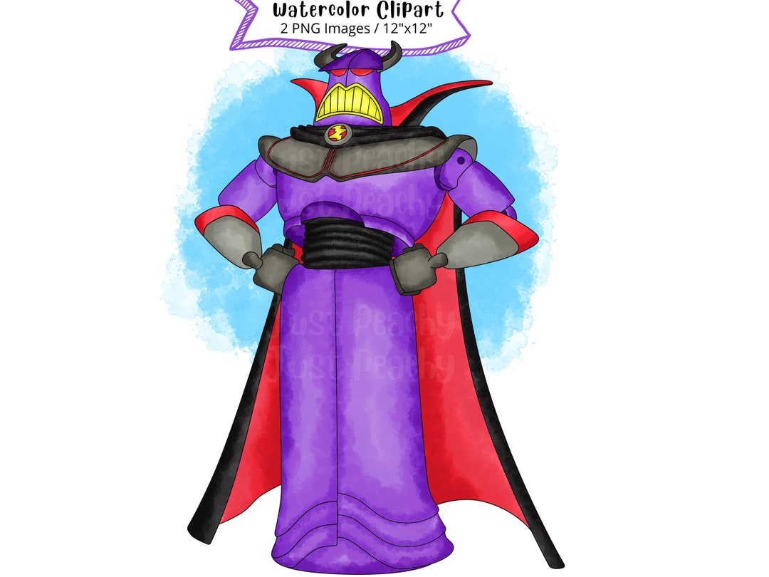 Emperor Zurg Watercolor Clipart: Toy Story Cartoon (printable Digital ...