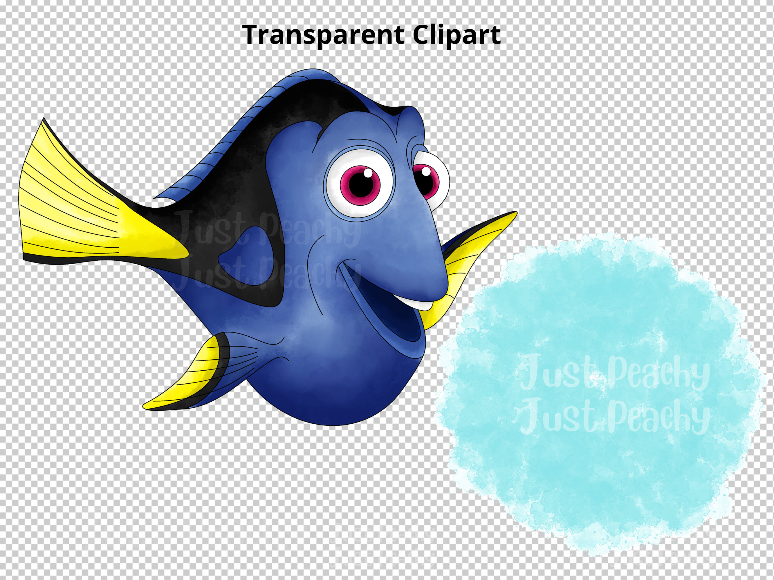 Dory From Finding Nemo Watercolor Clipart, Cute Cartoon, Dory, Under ...