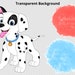 101 Dalmatians Hand Drawn Watercolor Clipart Set, PNG, High Resolution, Transparent Background ...