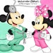 Nurse Minnie and Mickey Mouse, Hand Drawn Watercolor Clipart, Cute ...