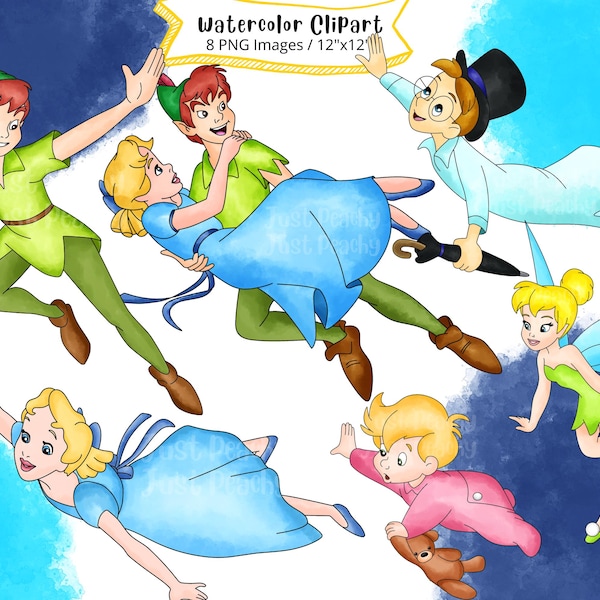 Peter Pan Watercolor - Etsy UK