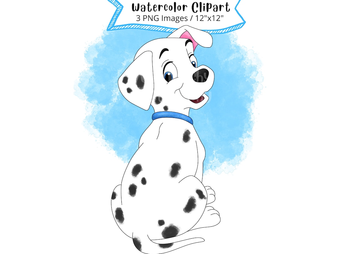 101 Dalmatians Watercolor Puppy Clipart Set (PNG) - Etsy