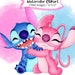 Stitch and Angel Watercolor Clipart Set: Cartoon PNG (digital Download ...