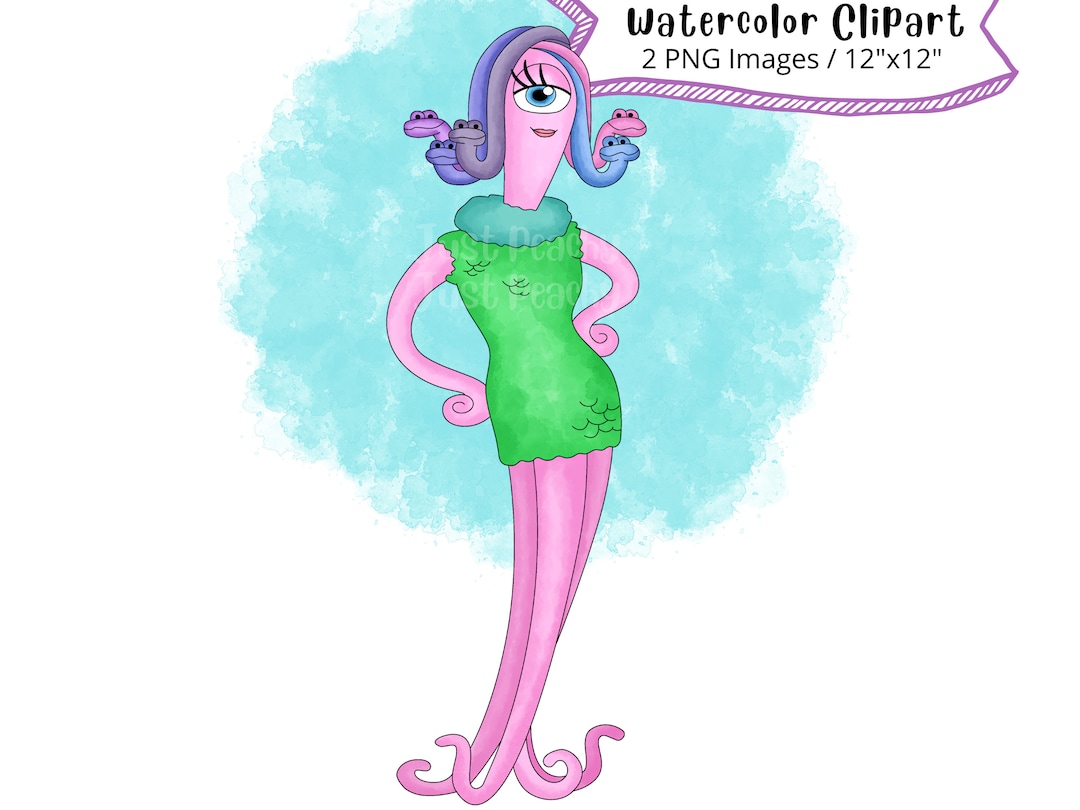 Celia Monsters Inc Watercolor Clipart Cartoon Png Digital Download 1653