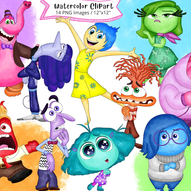 Inside Out Characters Clip Art - Etsy