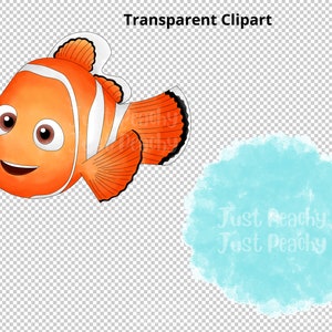 Nemo Watercolor Clipart: Finding Nemo PNG, Under the Sea (digital ...