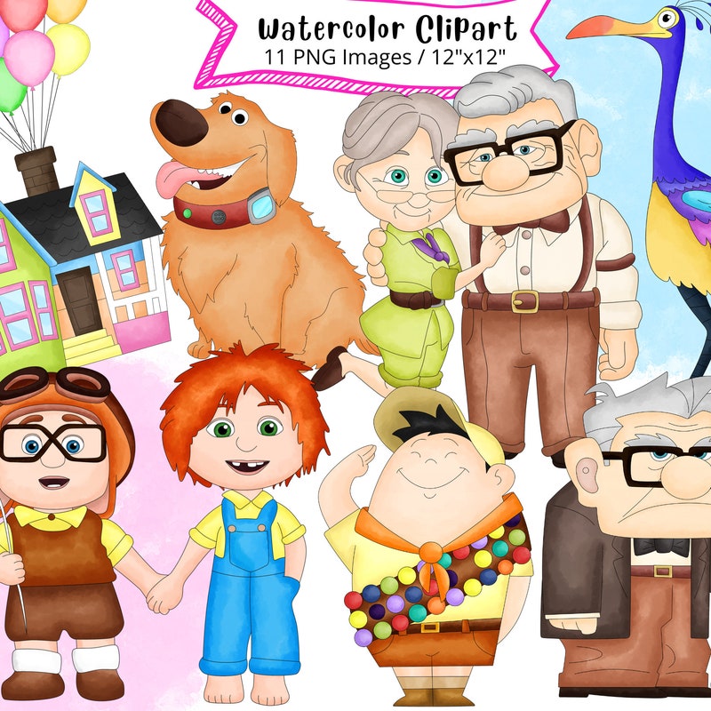Pixar up Clipart - Etsy