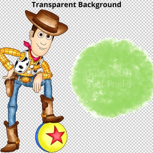 Toy Story Watercolor Clipart, Cute Cartoon Illustration, Woody, Buzz ...