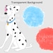 101 Dalmatians Hand Drawn Watercolor Clipart Set, PNG, High Resolution, Transparent Background ...