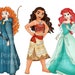 Princess Watercolor Clipart Set: Hand-drawn Cartoon Illustrations (PNG ...