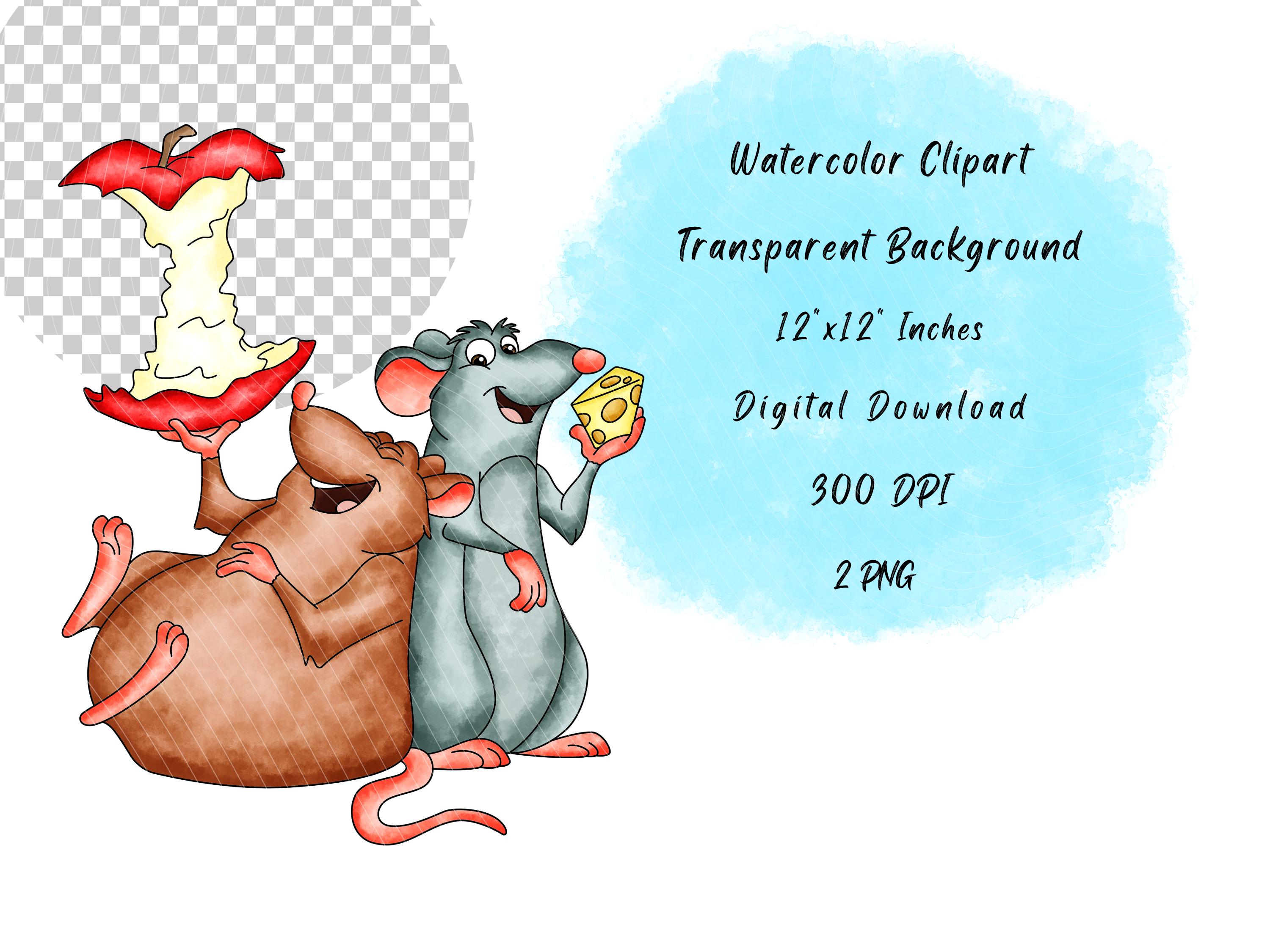 Ratatouille Clipart, Watercolor PNG, Cartoon Movie, Remy, Emile - Etsy
