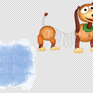 Slinky Dog Watercolor Clipart: Toy Story Illustration (digital Download ...