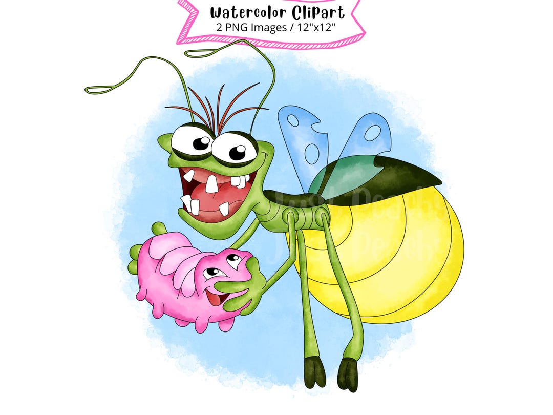 Ray the Firefly Watercolor Clipart: Princess and the Frog PNG (digital ...