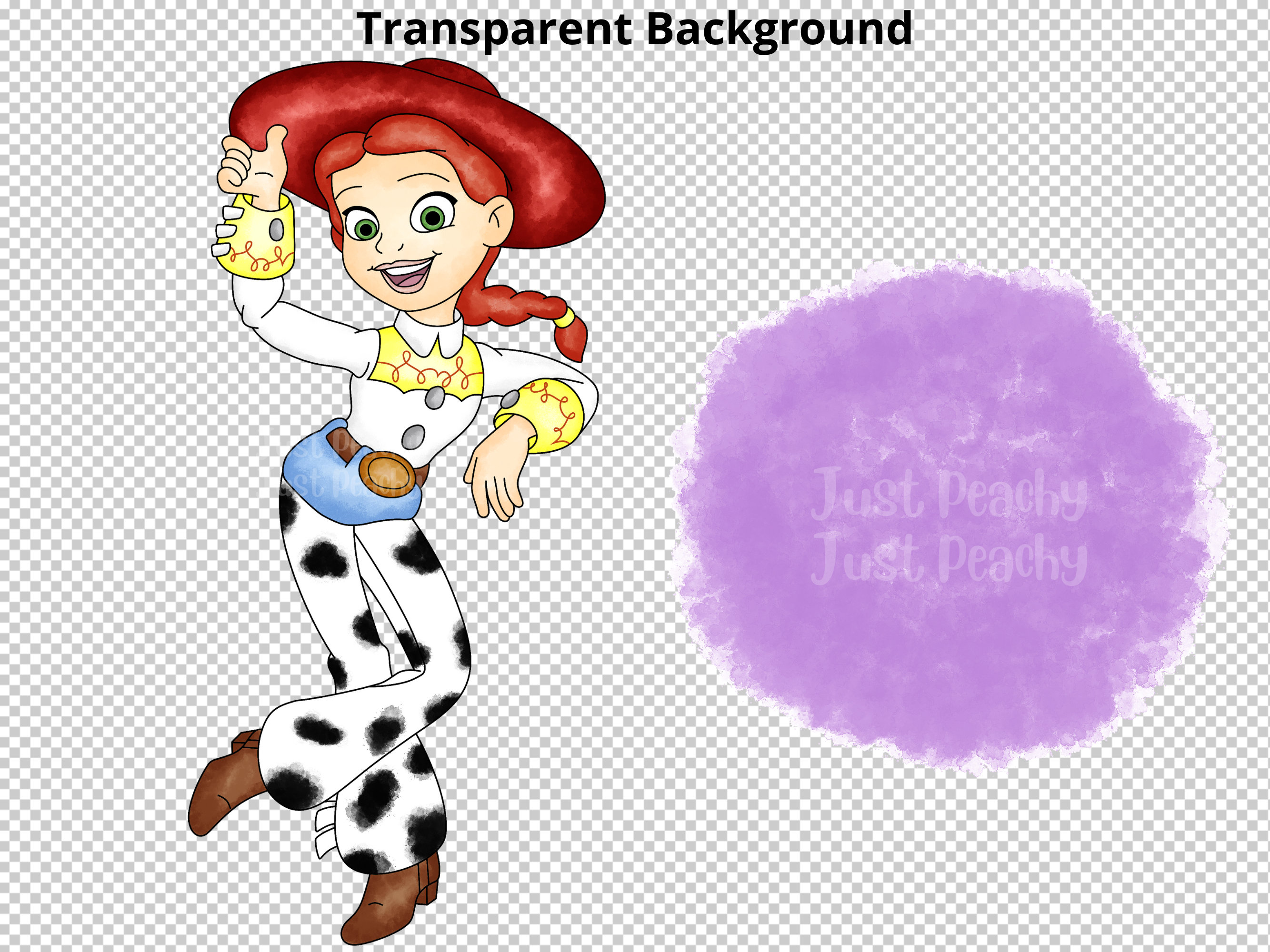 Jessie Toy Story Watercolor Clipart, Cute Cartoon Illustration, Buzz ...