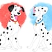 101 Dalmatians Hand Drawn Watercolor Clipart Set, PNG, High Resolution, Transparent Background ...