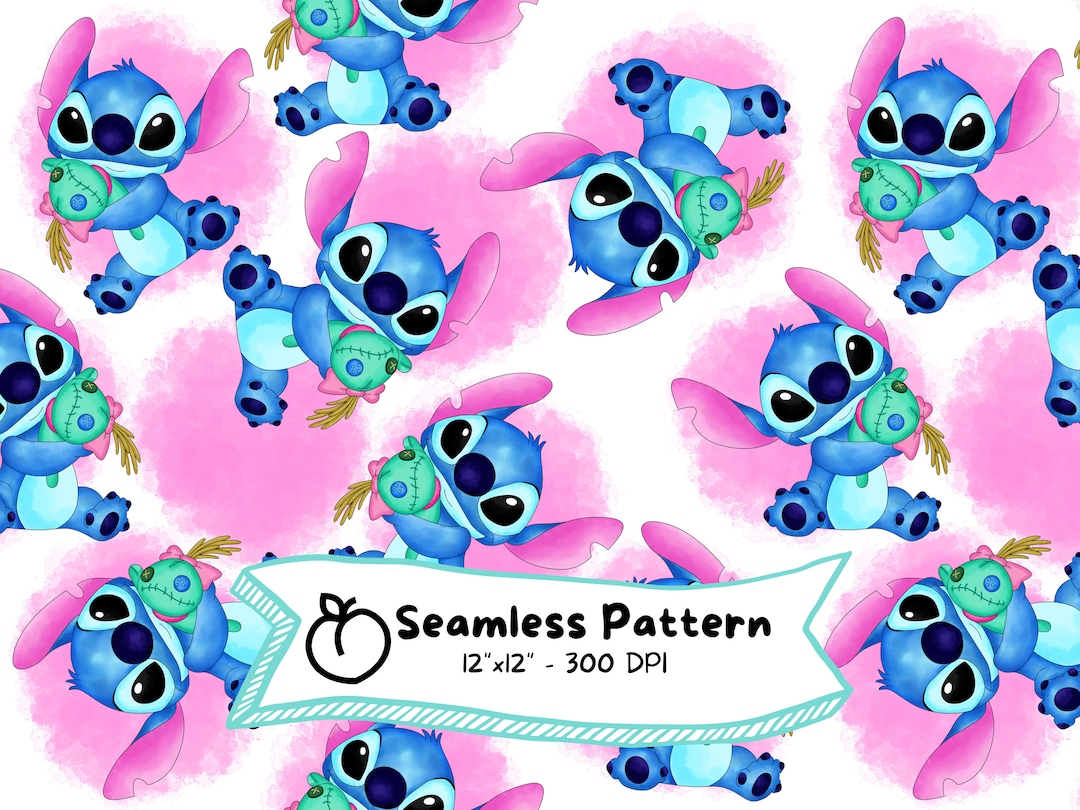 Stitch Seamless Pattern, Lilo and Stitch, Digital Download, Cute ...