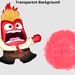Anger From Inside Out Watercolor Clipart Set, Cute Cartoon, PNG, High ...