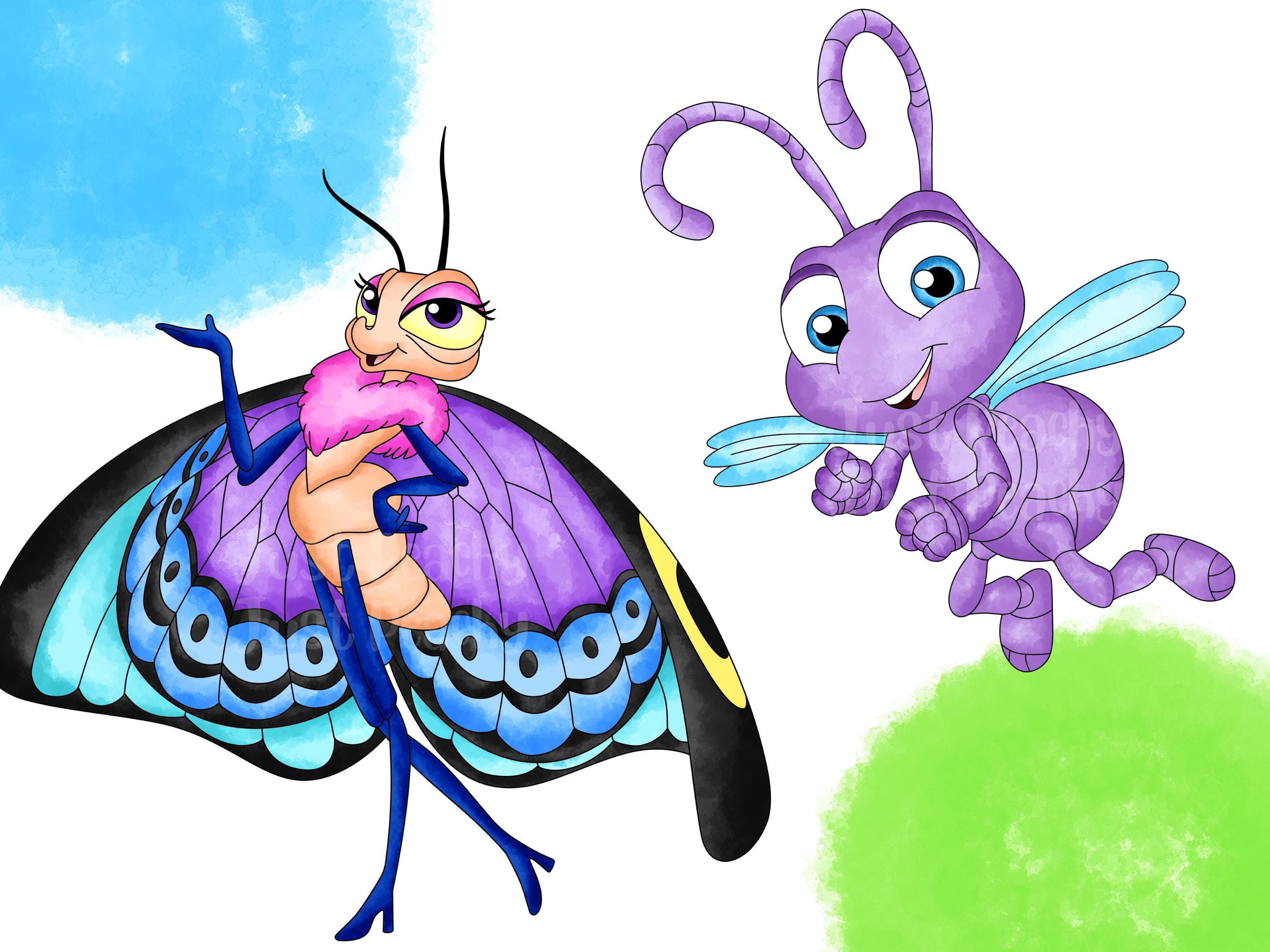 A Bug's Life Watercolor Clipart Set, Nursery Decor (digital Download ...