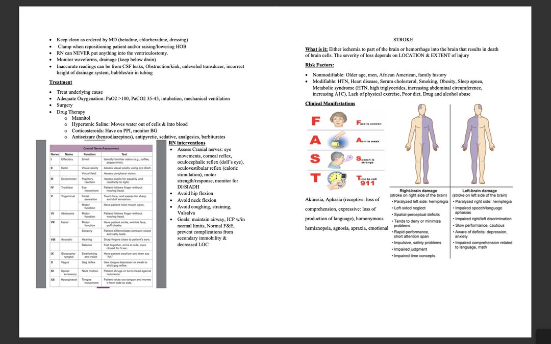19-page Comprehensive Neurological/ Trauma Care + Medication List Study ...