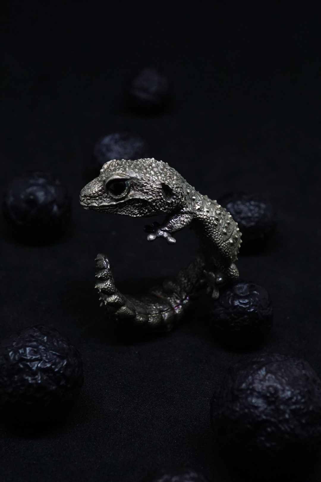 Lizard Ring Leopard Gecko Punk Gift Gothic Ring Adjustable Antique ...