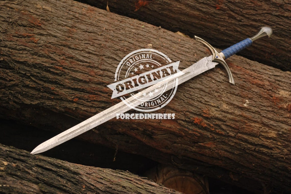 GLAMDRING Sword of Gandalf handmade Damascus Anduril Sword - Etsy Sweden