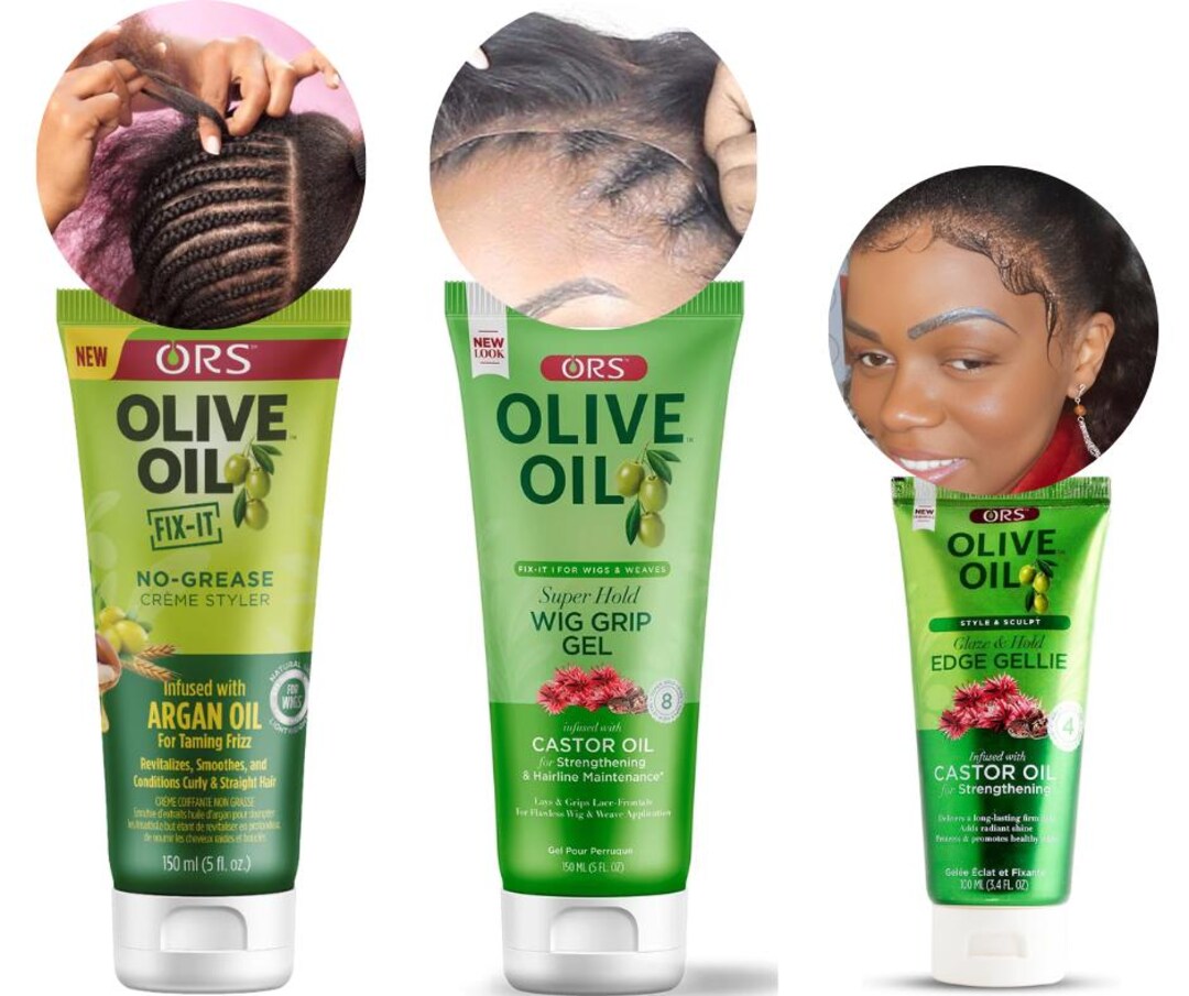 ORS Olive Oil Fix-it Styling Set – Wig Grip Gel, No-grease Styler ...
