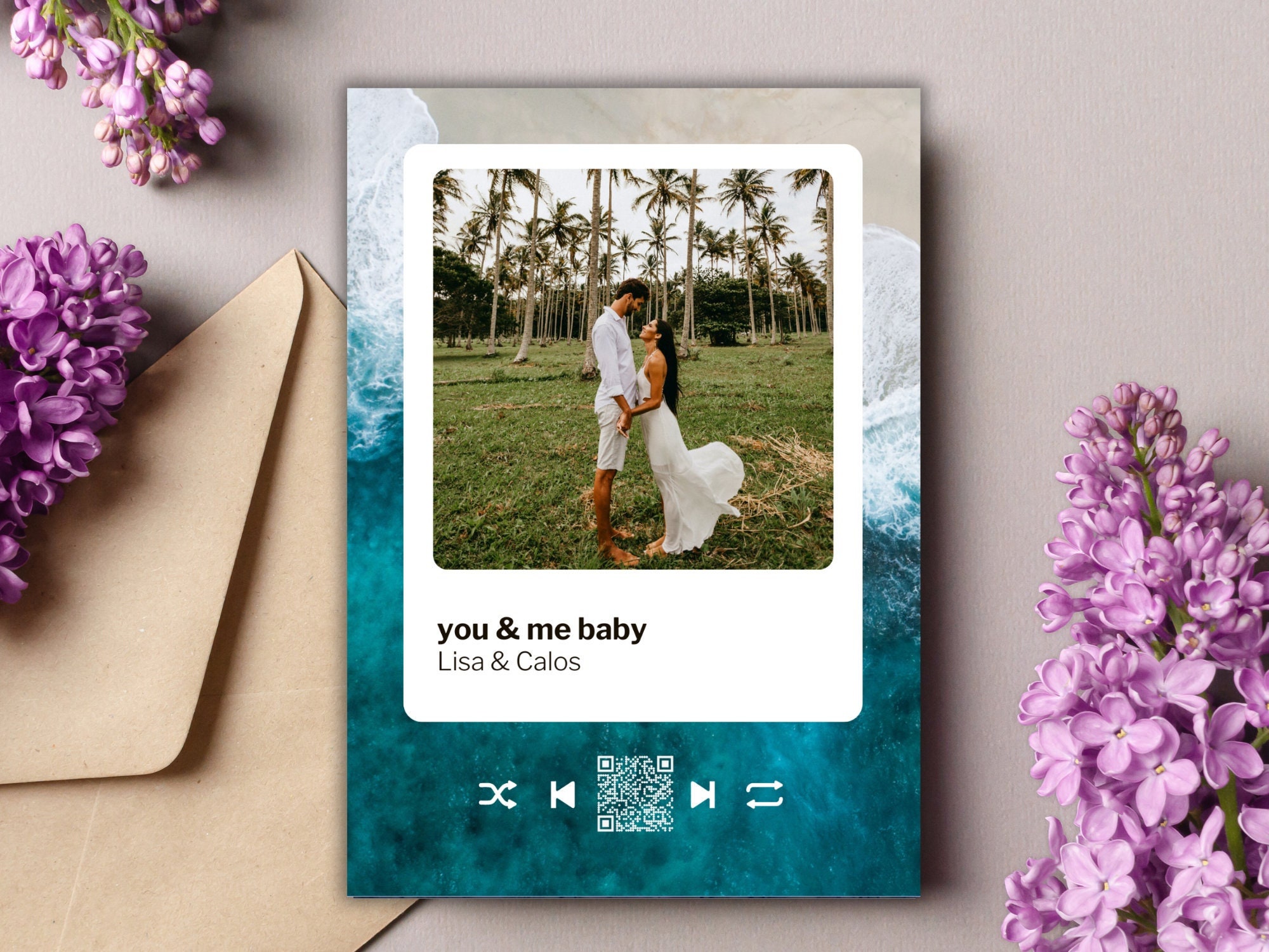Personalisierte Karte mit eurem Song | Spotify | Song QR Code | Song ...