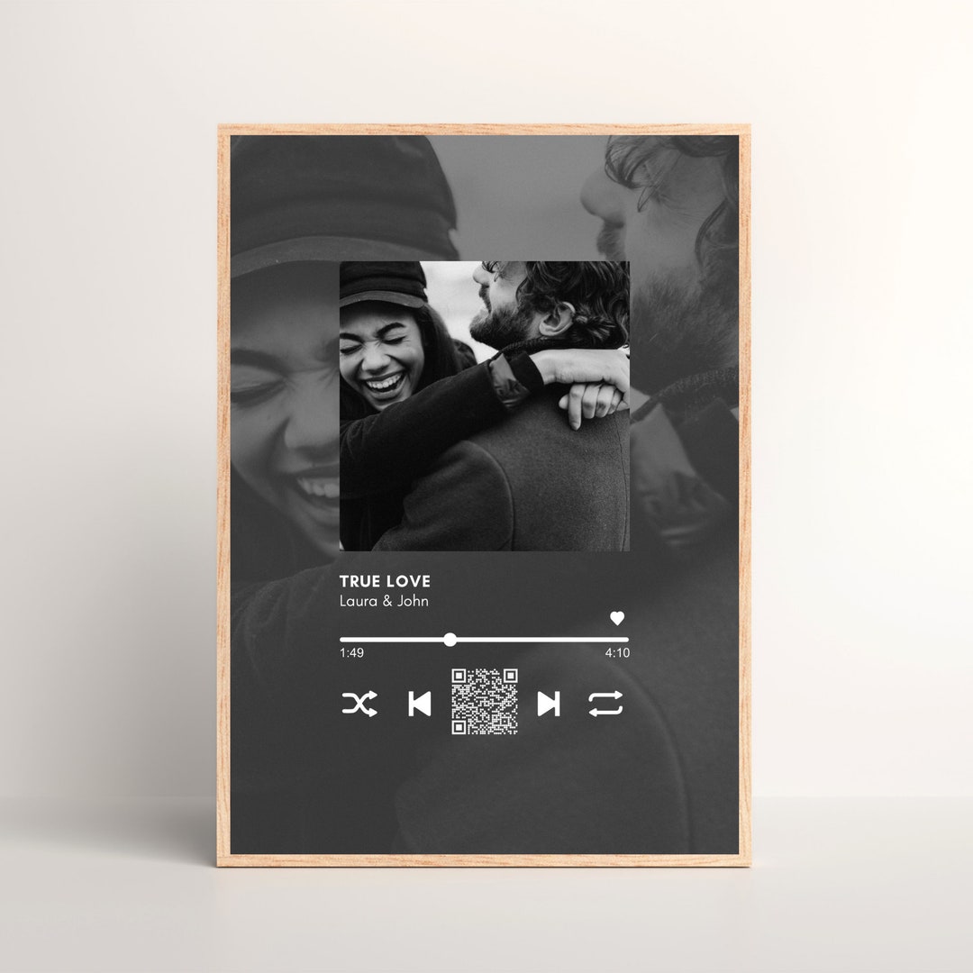 Personalized Poster With Your Song | Interactive Poster With QR Code ...