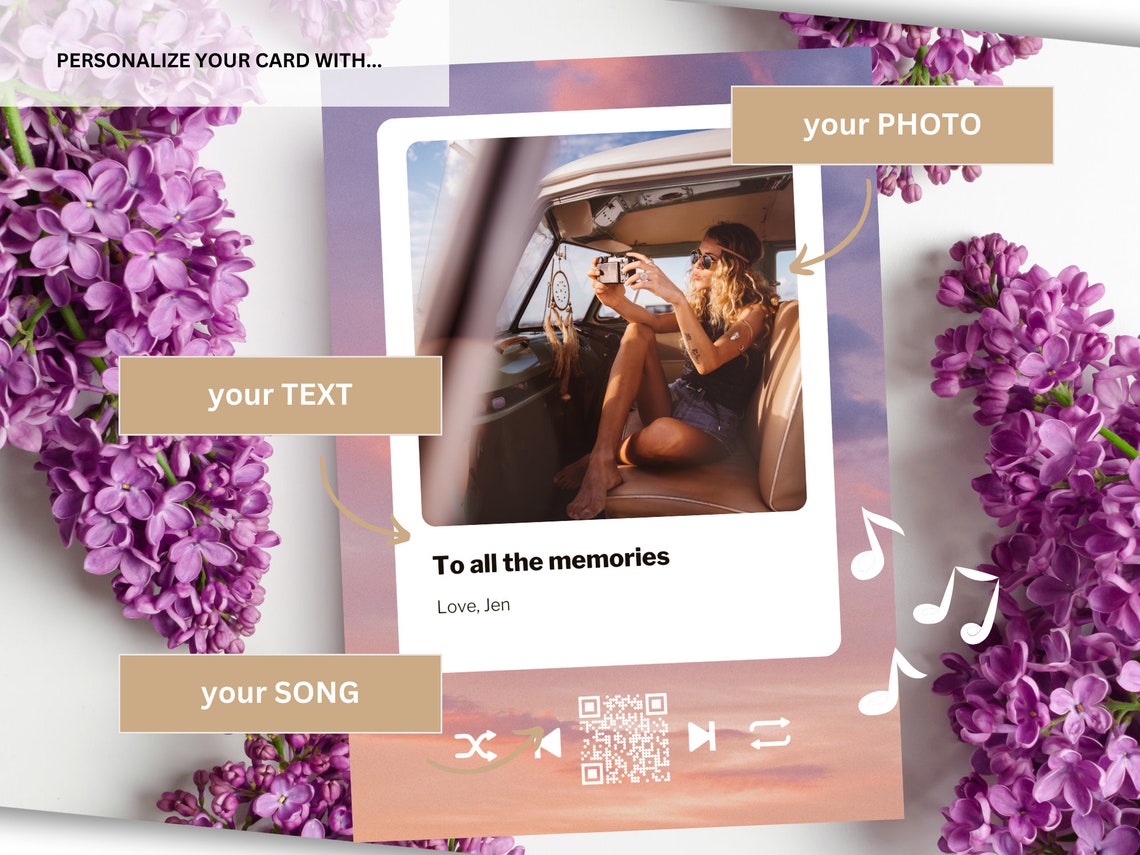 Personalized Card | Postcard, Gift Card With QR Code for Your Favorite ...