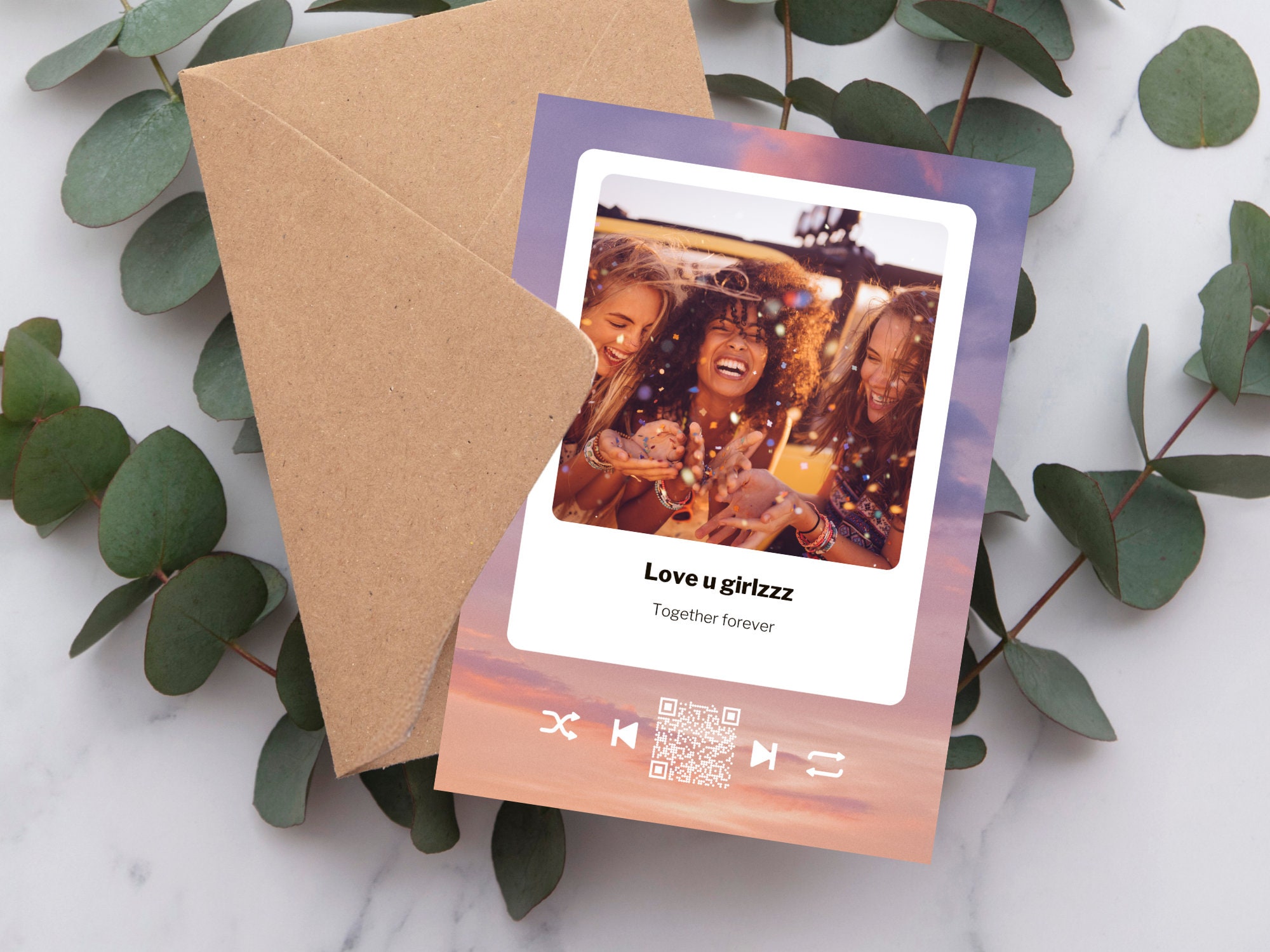 Personalized Card | Postcard, Gift Card With QR Code for Your Favorite ...